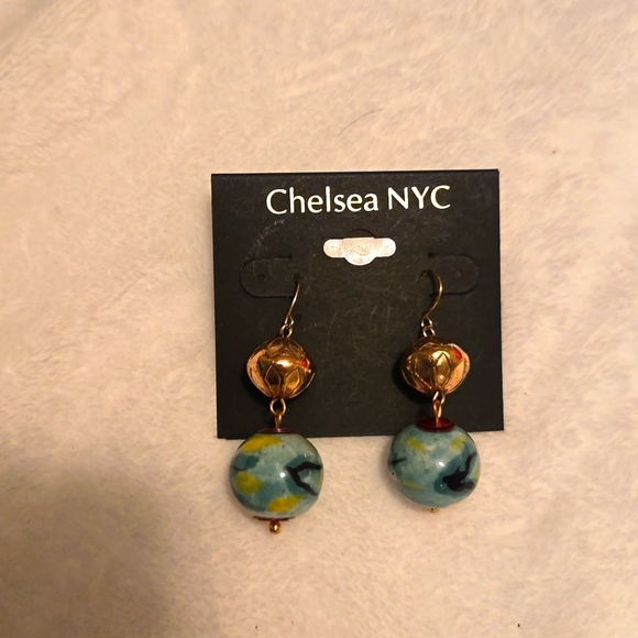 Chelsea28 | Jewelry | Chelsea Nyc Blue Green And Gold Swirl | Poshmark